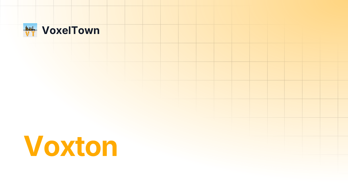 Voxton | VoxelTown